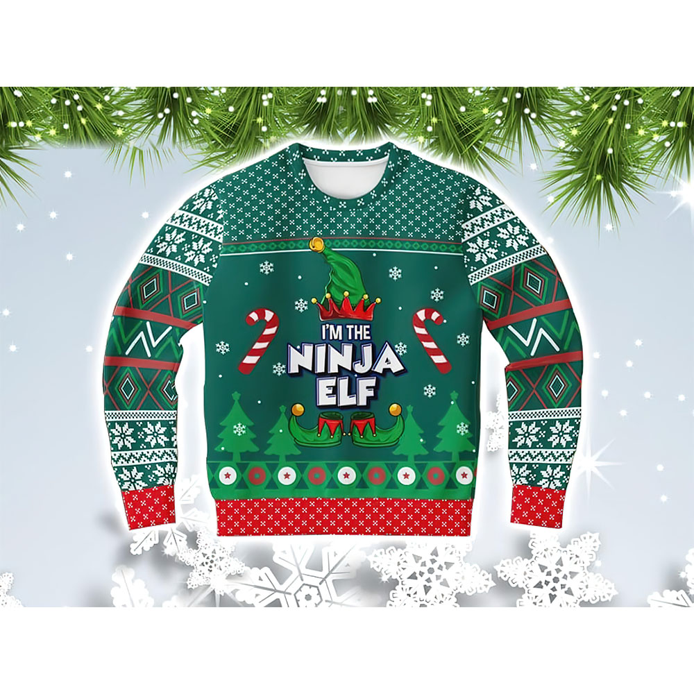 Ninja Elf Ugly Christmas Sweater - Nouvette