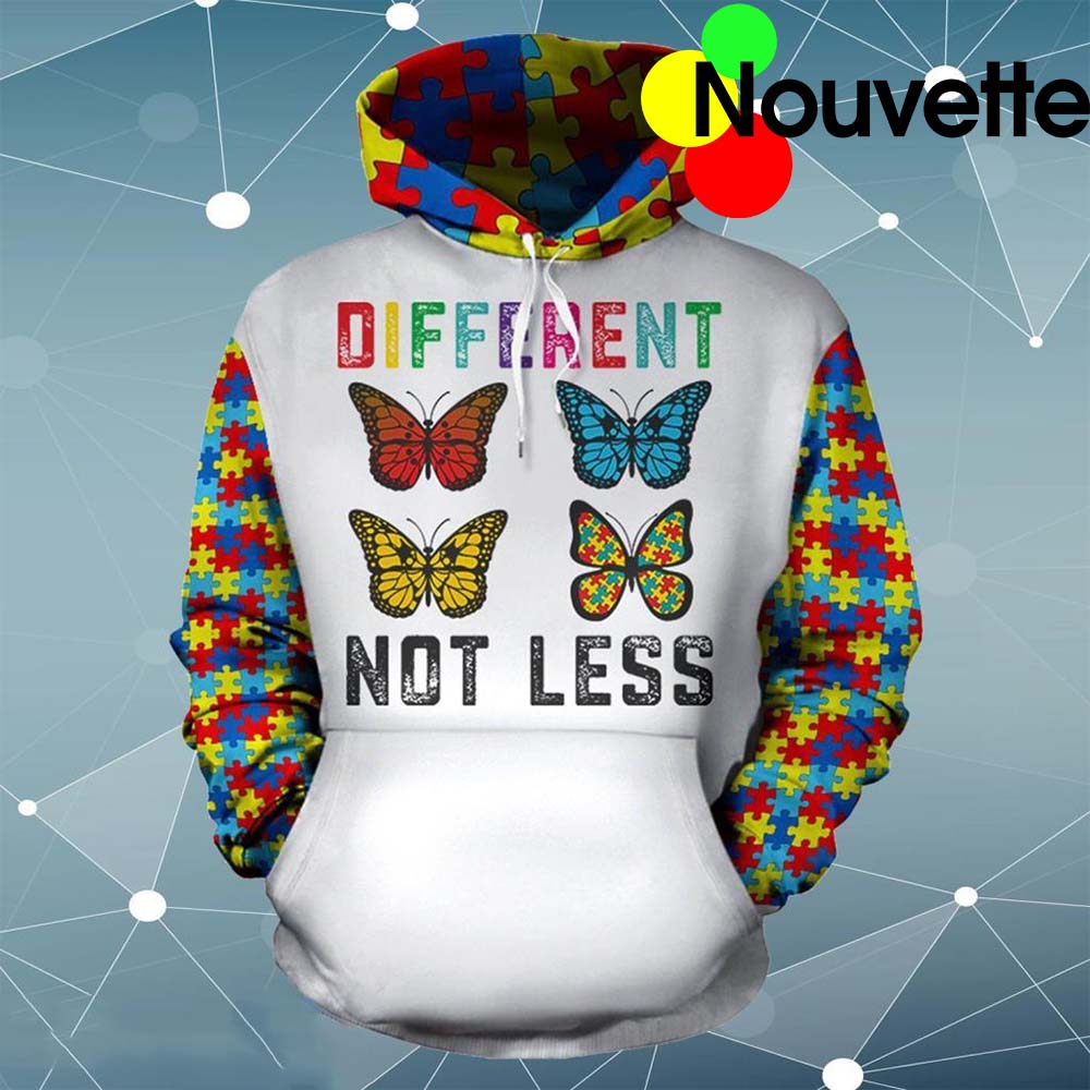 Different Not Less 3D Hoodie - Nouvette