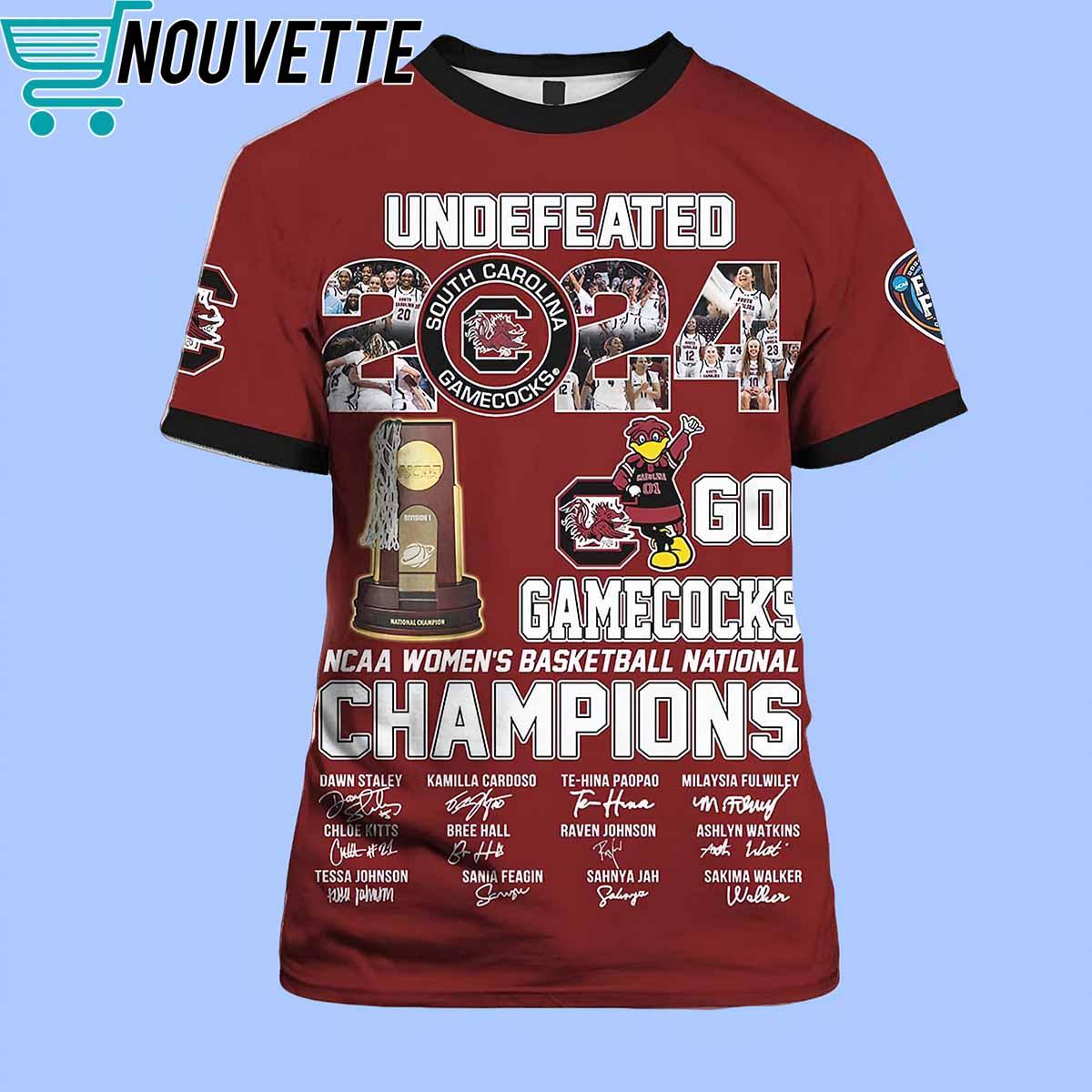South Carolina Women's Basketball National Champions Go Gamecocks Shirt ...