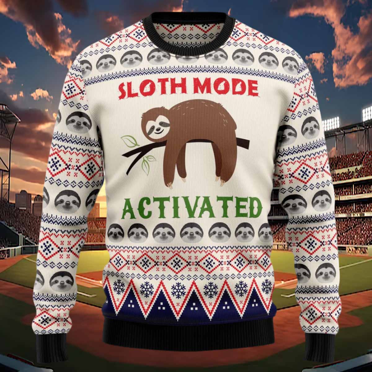 Sloth Mode Activated Christmas Sweater - Nouvette