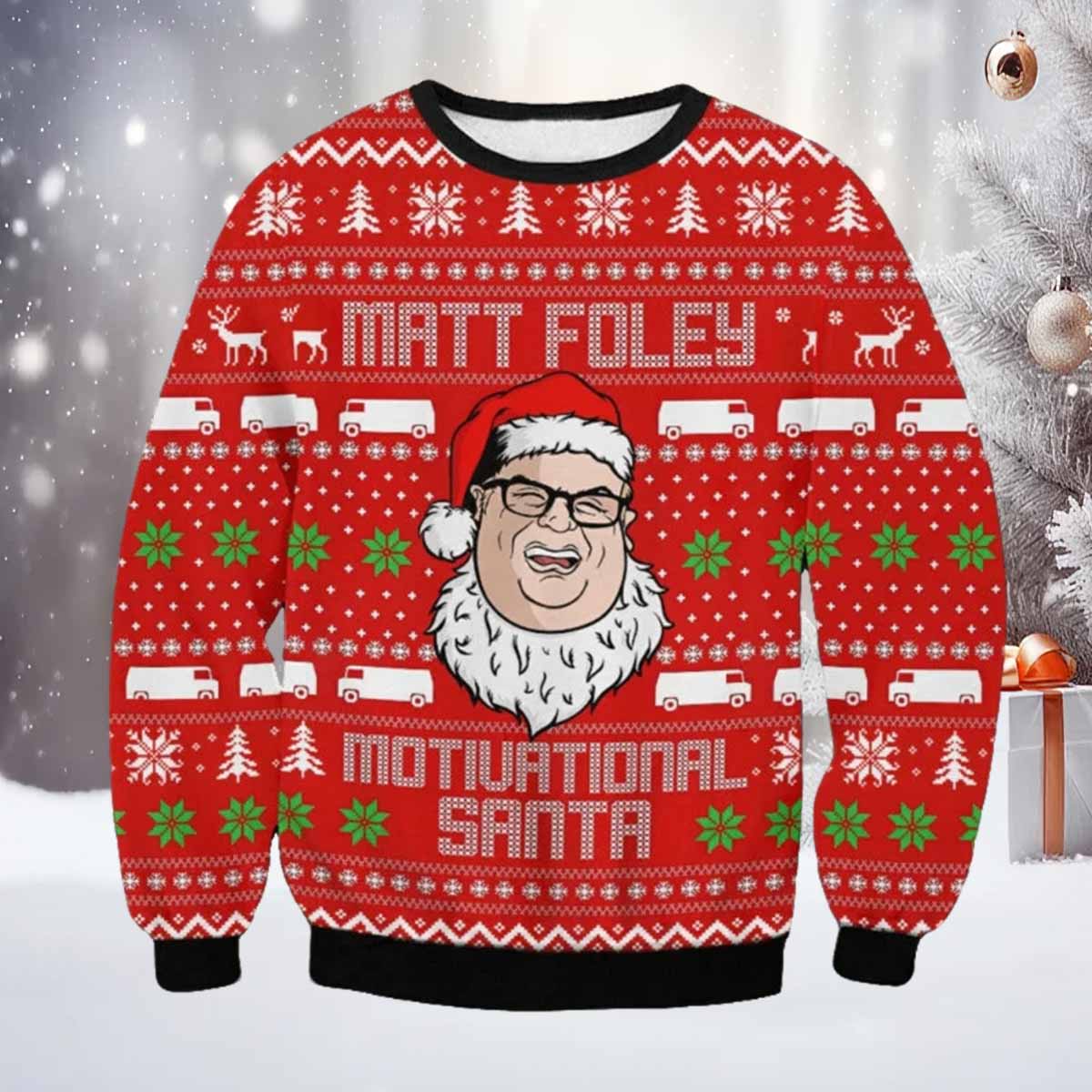 Matt Foley Motivational Santa Christmas Sweater - Nouvette