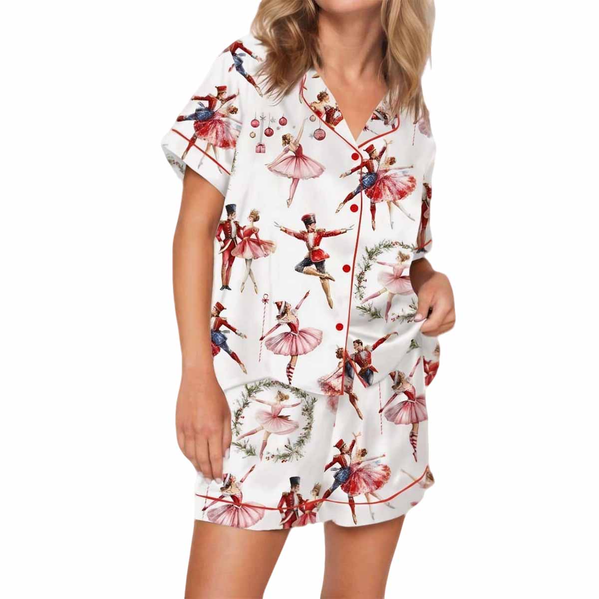 Nutcracker Ballet Dancers Satin Pajama Set - Nouvette