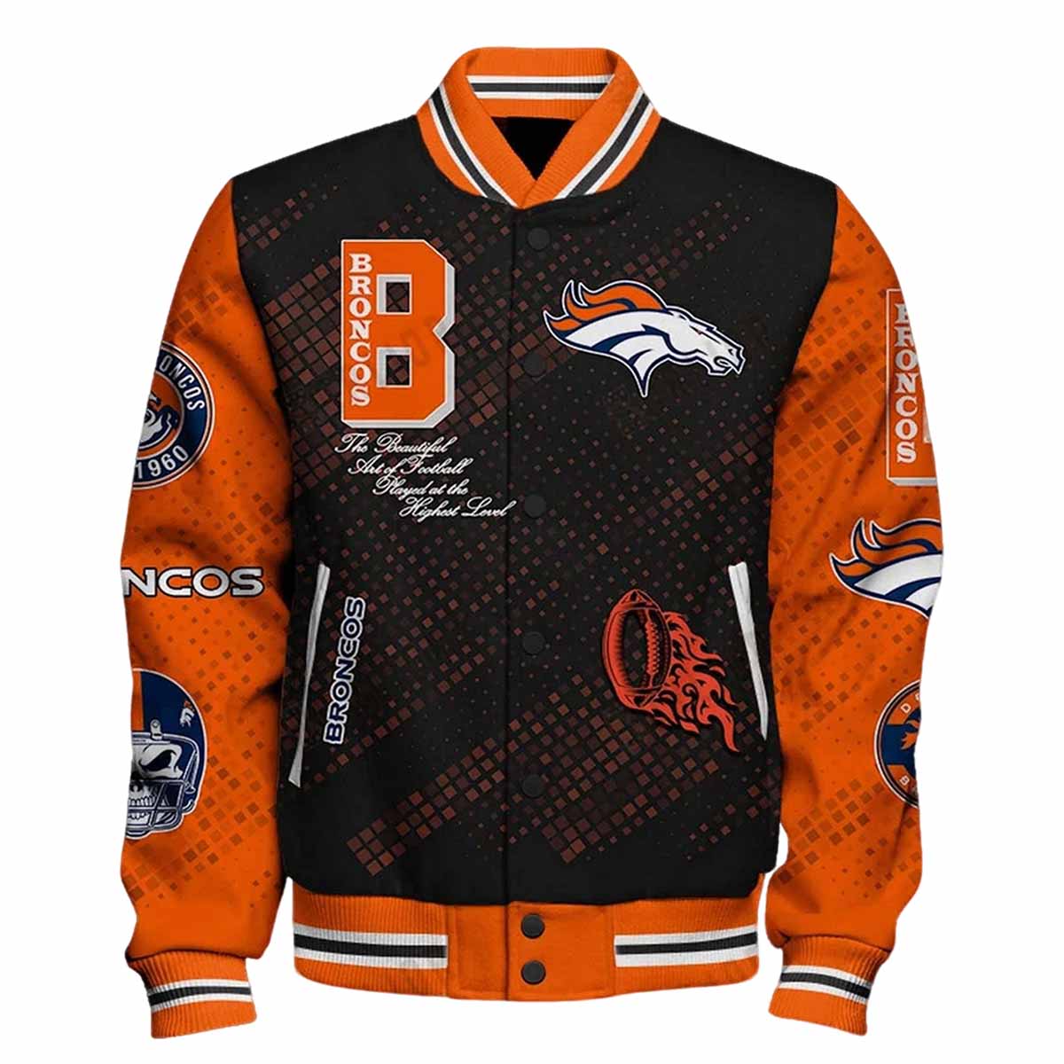 Broncos Football Varsity Bomber Jacket - Nouvette
