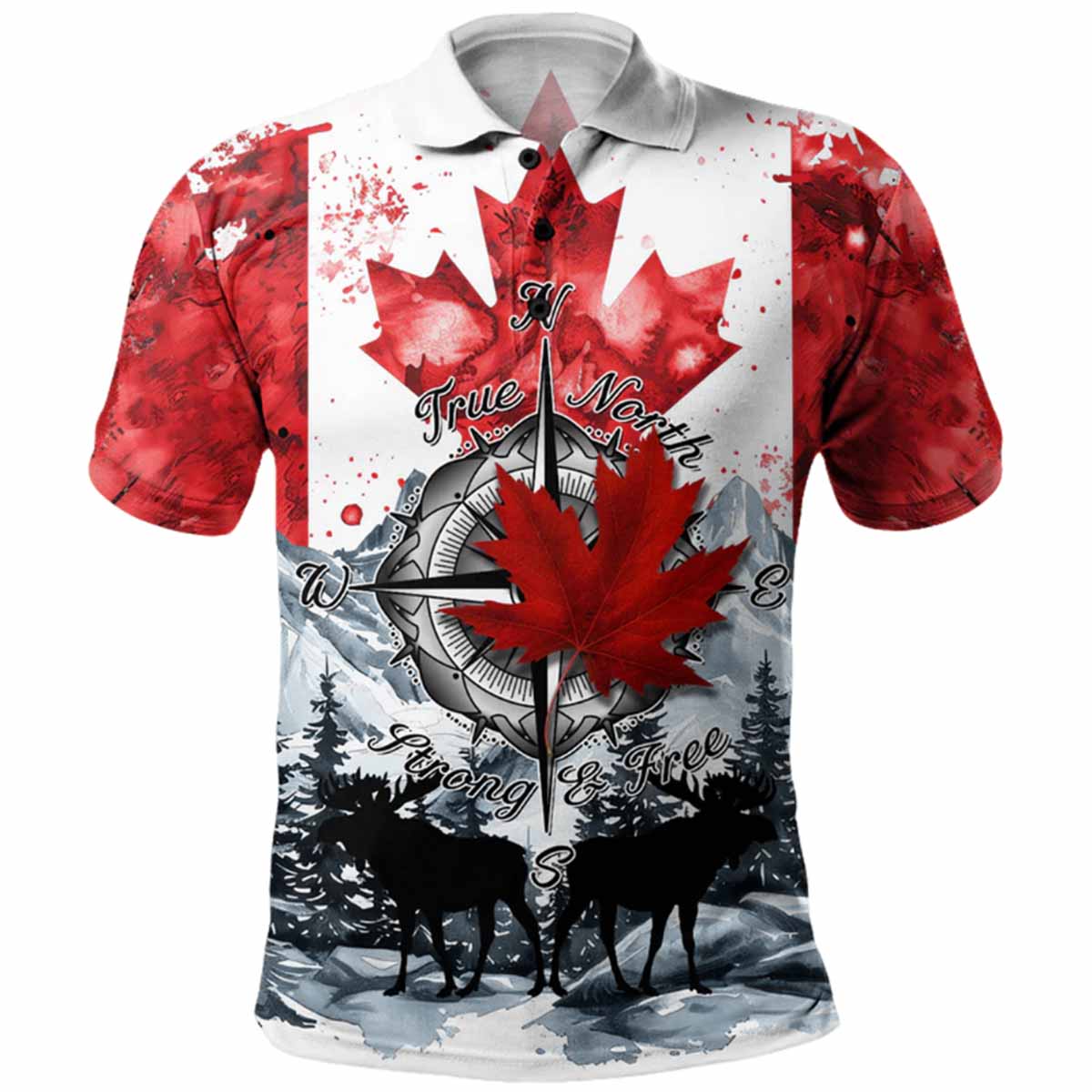 Canada True North Strong And Free Polo Shirt - Nouvette