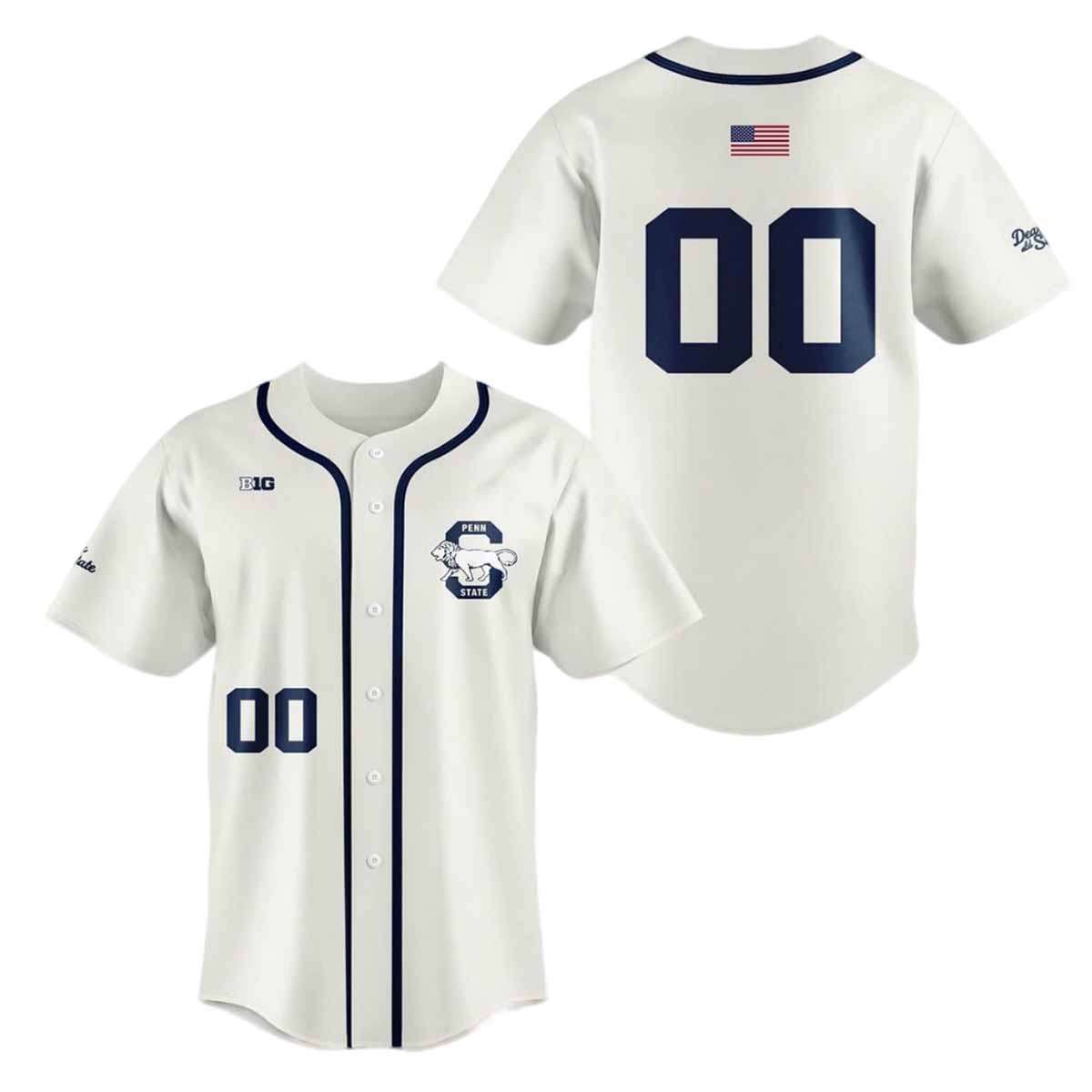 New Cream Penn State Baseball Jersey - Nouvette