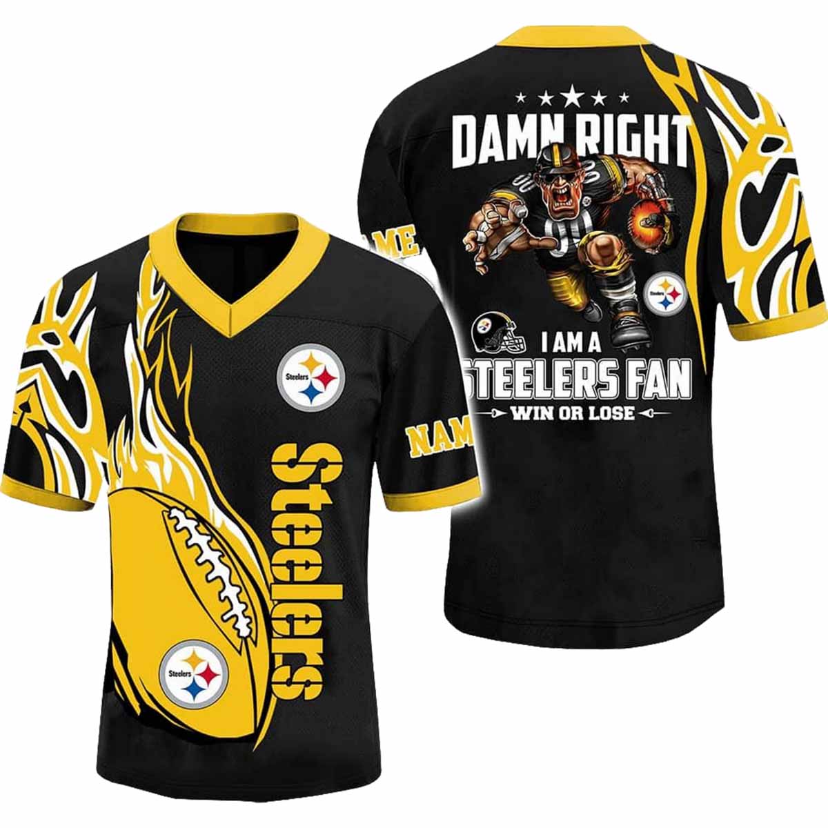 2025 Damn Right I'm A Steelers Fan Personalized Jersey - Nouvette